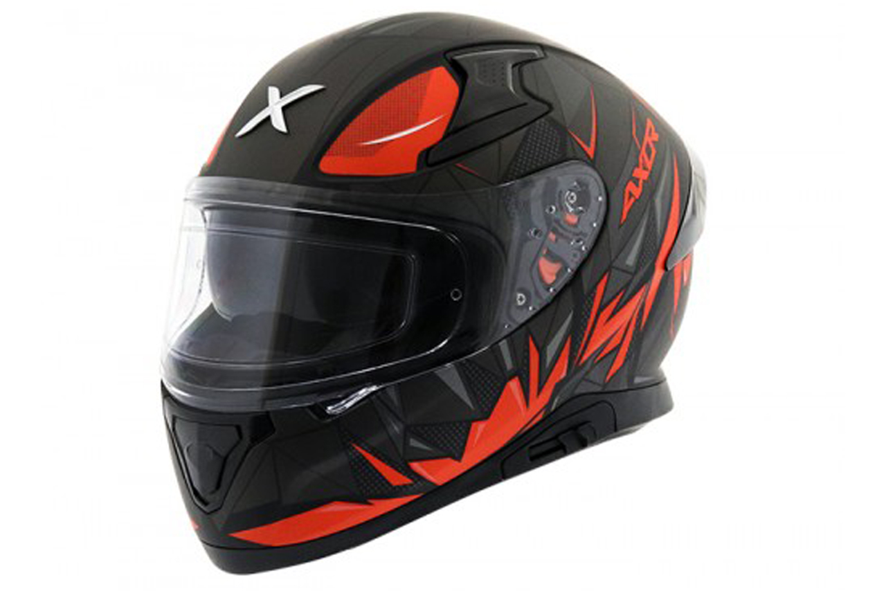Axor Apex Hunter Gloss Black Orange Full Face Motorcycle Helmet | Moto ...
