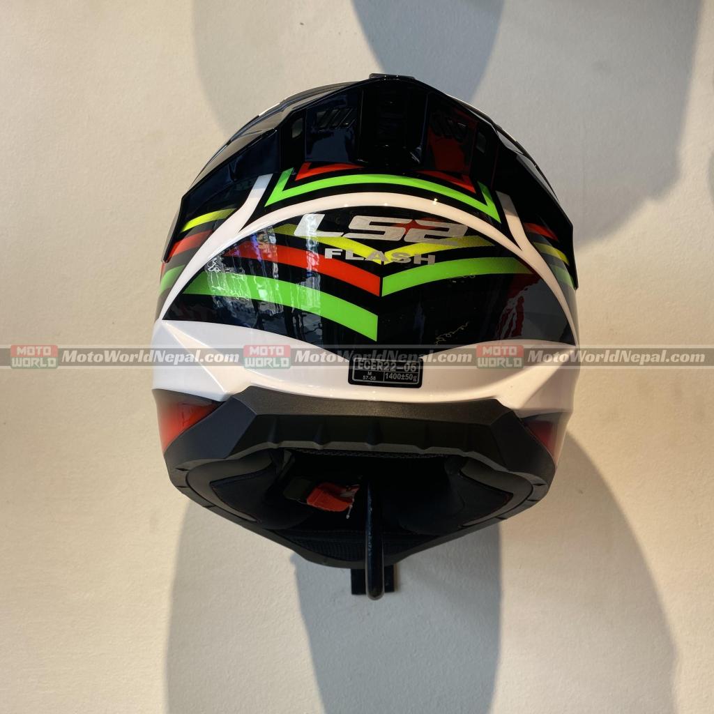 LS2 Flash FF802 21 White Red Green Full Face Motorcycle Helmet | Moto ...