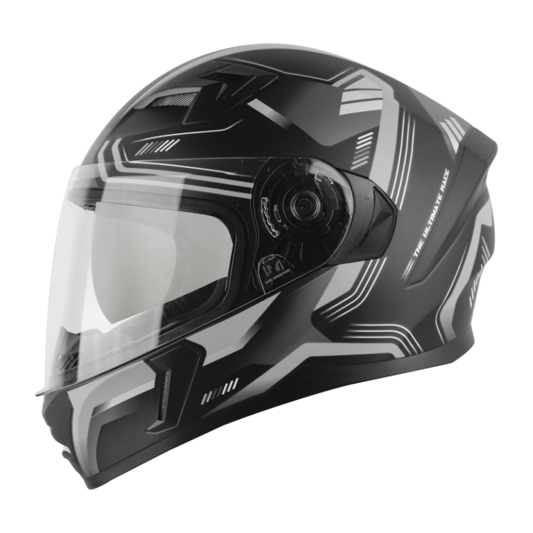 Steelbird Air SBA-21 Ultimate Race Matt Black Grey Full Face Motorcycle ...