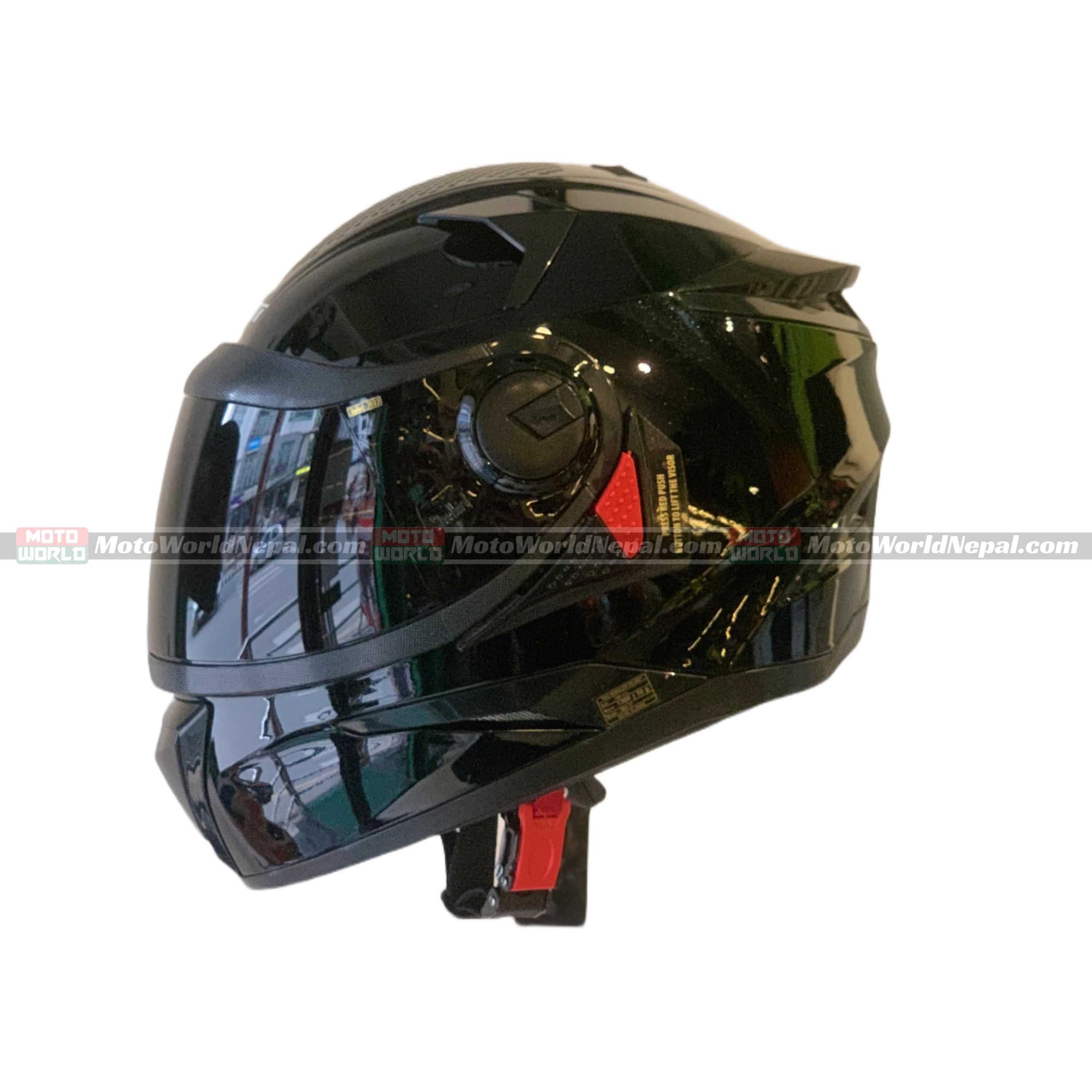 Steelbird Robot SBH-17 Glossy Midnight Black Full Face Motorcycle ...