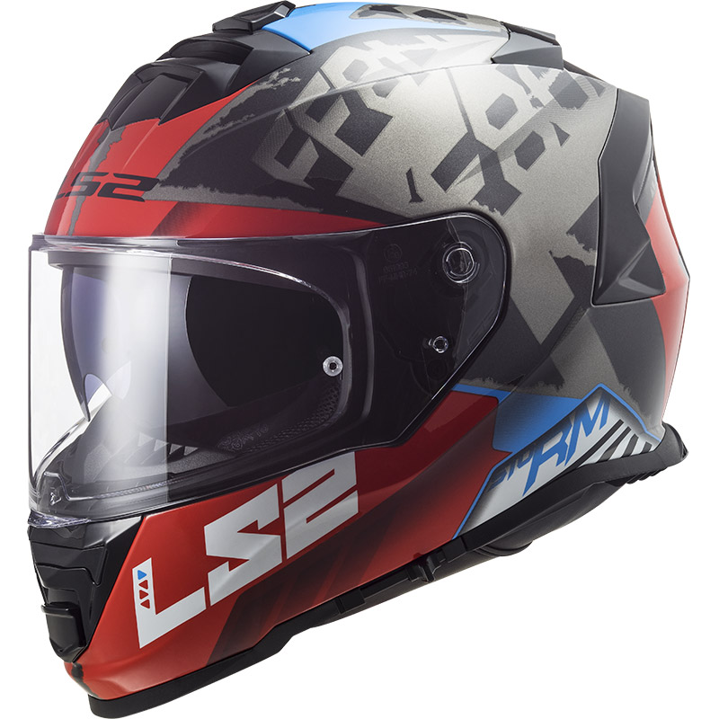 LS2 Storm II Sprinter Black Red Titanium Full Face Motorcycle Helmet ...