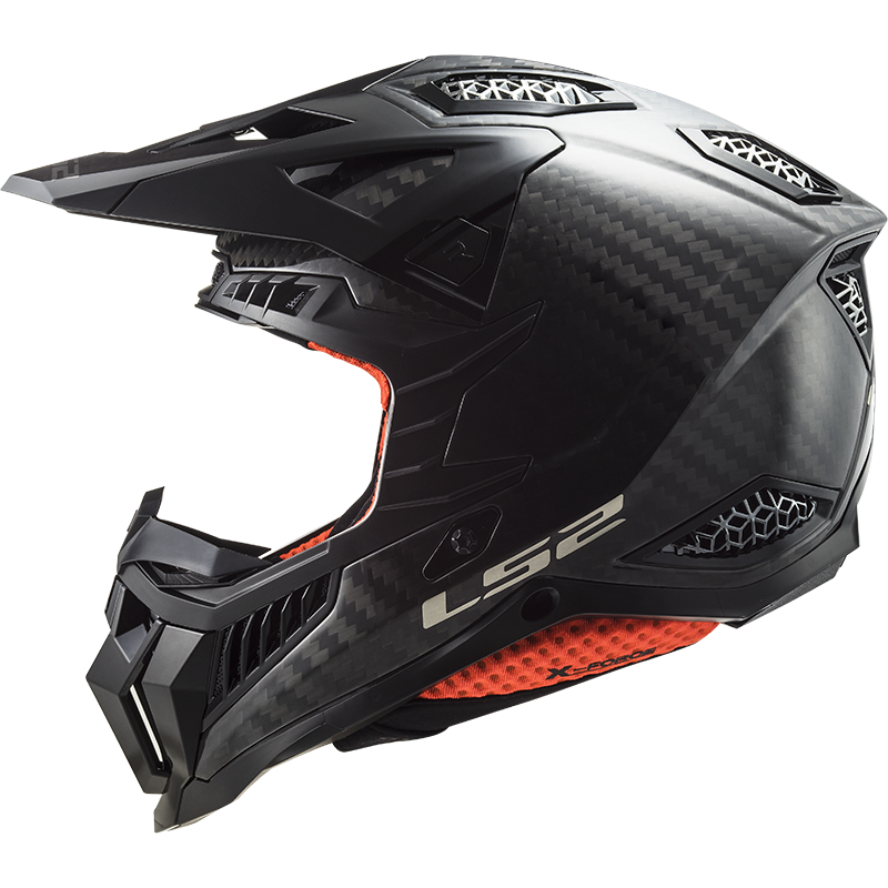 LS2 X-Force Solid Carbon Off-Road Motorcycle Helmet | Moto World Nepal