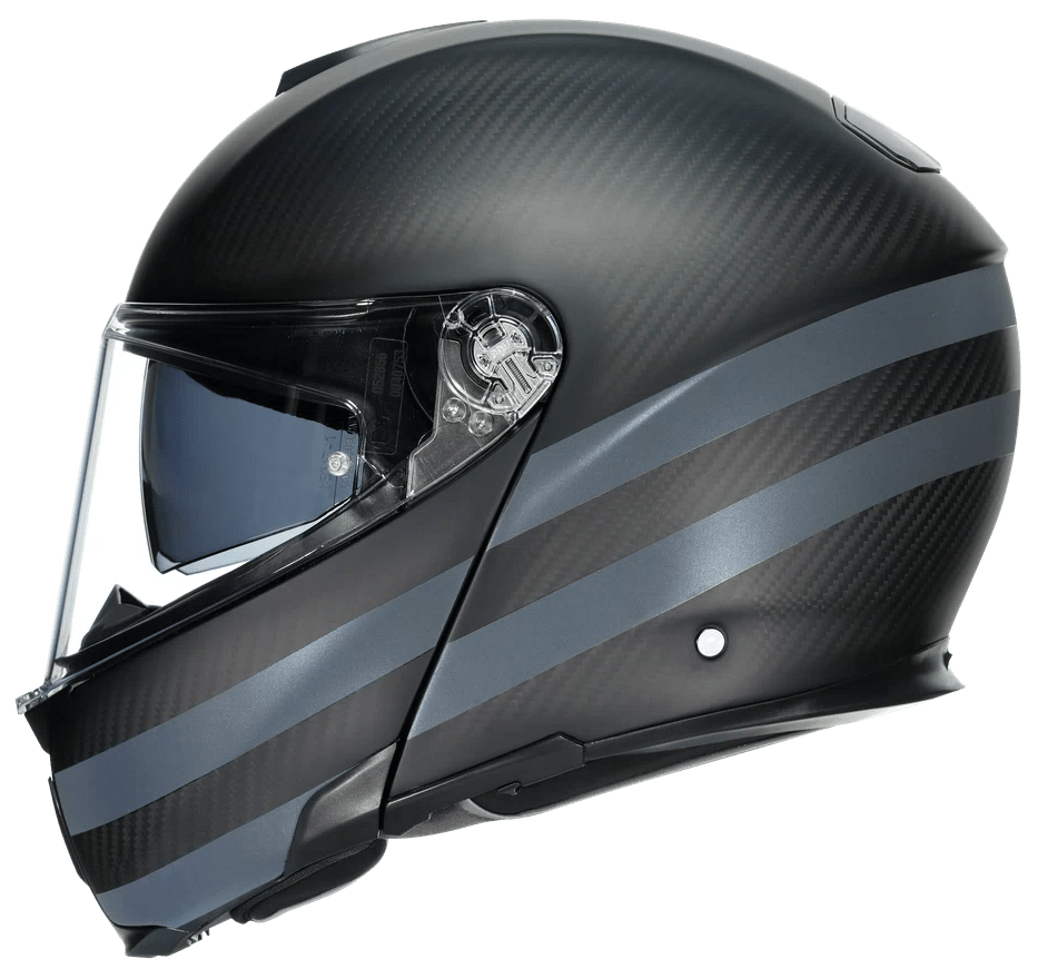 AGV Sportmodular Dark Refractive Carbon/ Black Modular Motorcycle ...