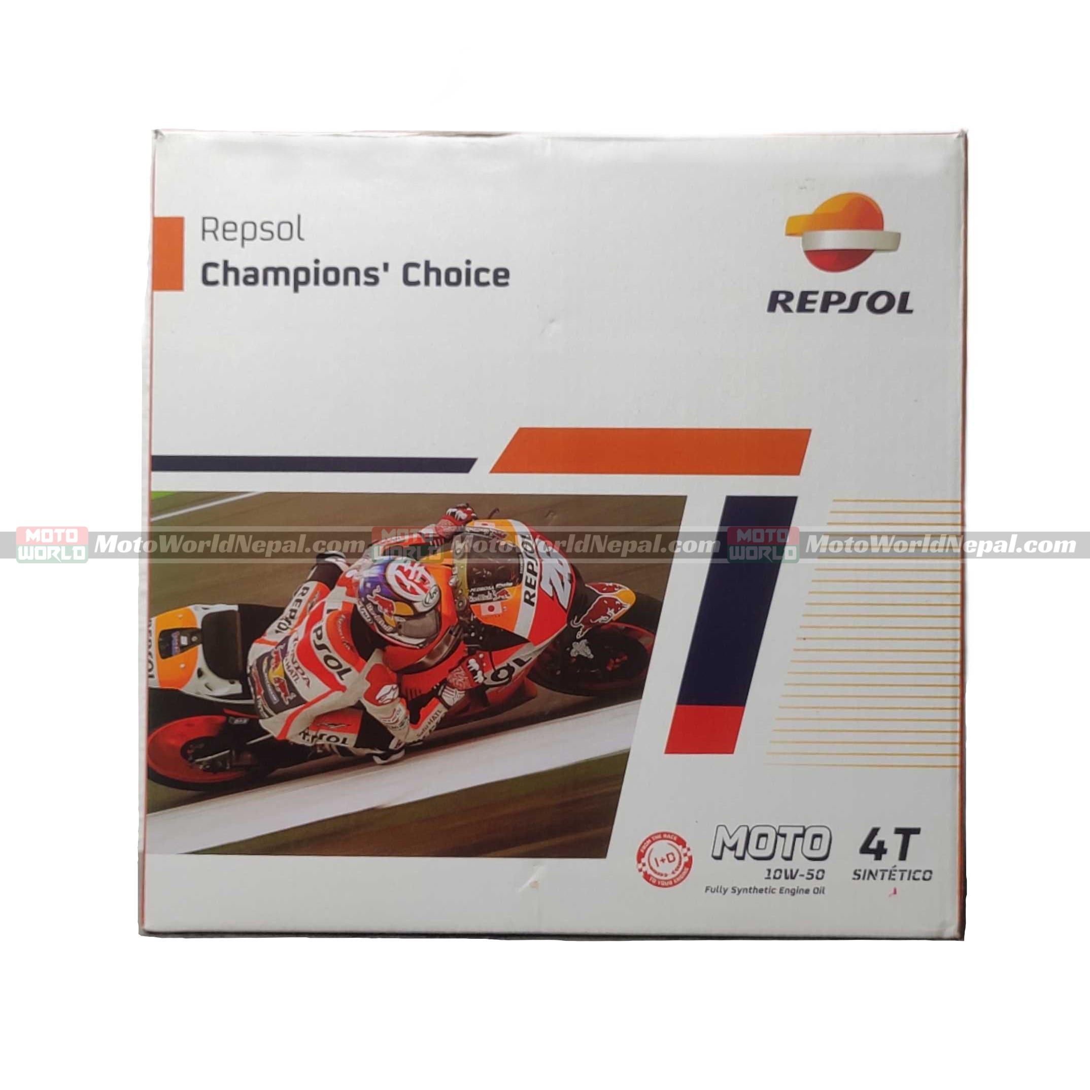 REPSOL MOTO SINTETICO 4T 10W-50 4*1L Engine Oil For Motorcycle | Moto ...
