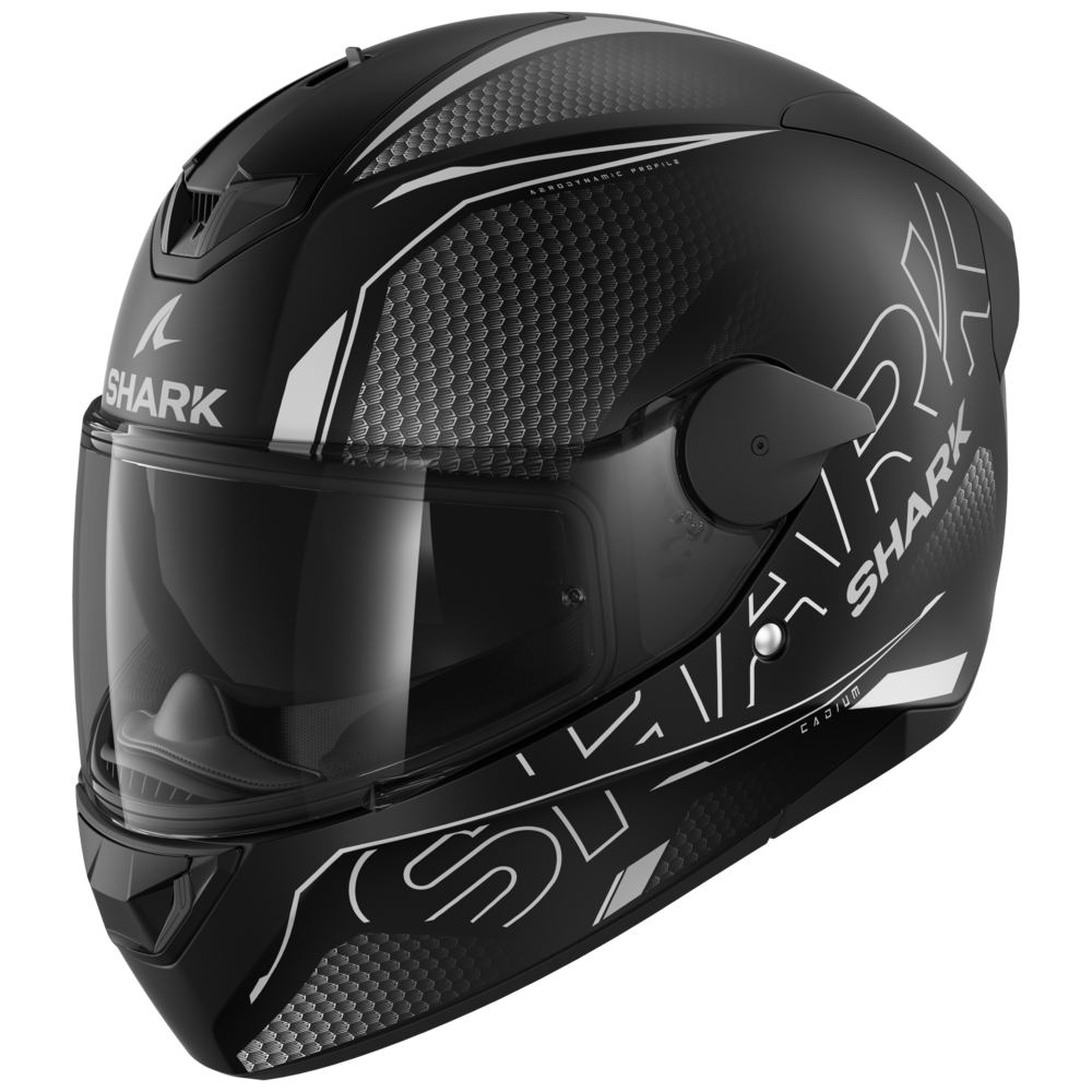 Shark D-Skwal 2 Cadium Matt Black/ Grey Full Face Motorcycle Helmet ...