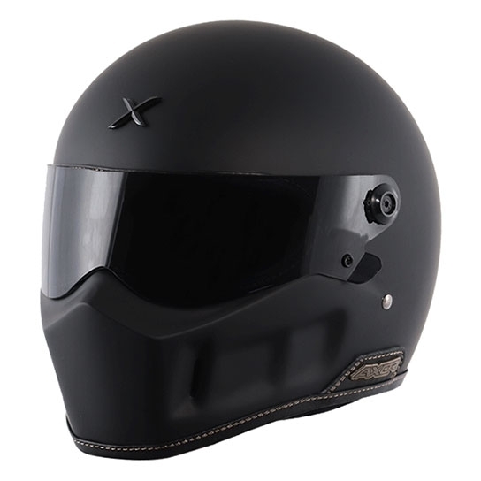 AXOR Retro Dominator Dull Slate Full Face Motorcycle Helmet | Moto ...