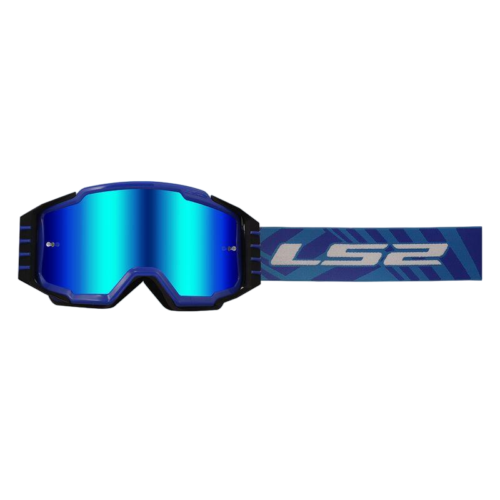 LS2 Charger Pro Goggle Blue With Blue Iridium Visor | Moto World Nepal
