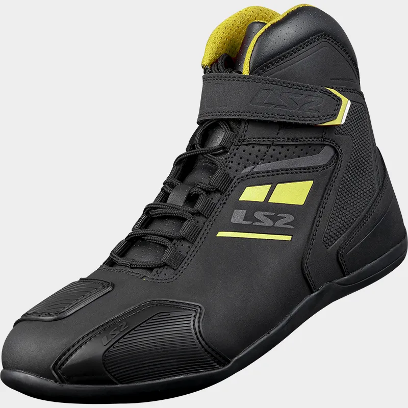 LS2 Garra Man Black H-V Yellow Riding Boots | Moto World Nepal