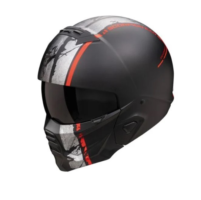 Scorpion Exo Combat II Lord Matt Black-Red | Moto World Nepal