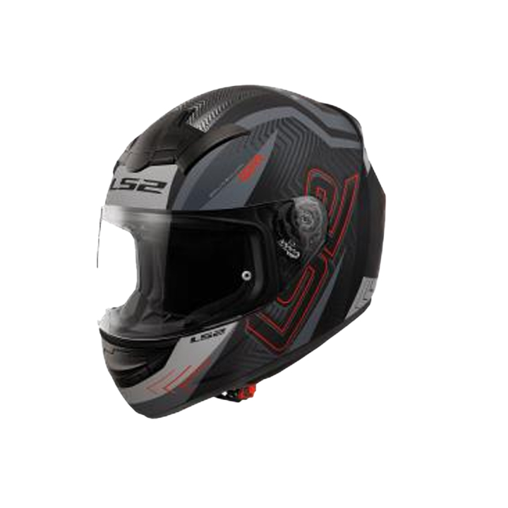 LS2 ROOKIE GARR BLACK RED Full Face Motorcycle Helmet | Moto World Nepal