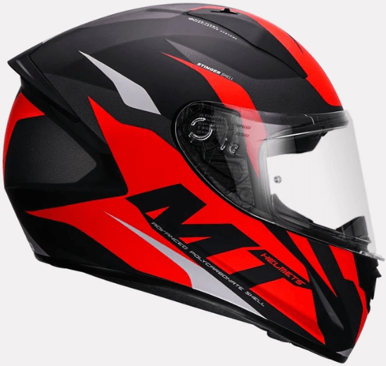 MT Stinger B Brave A1 Gloss Red Full Face Motorcycle Helmet | Moto ...