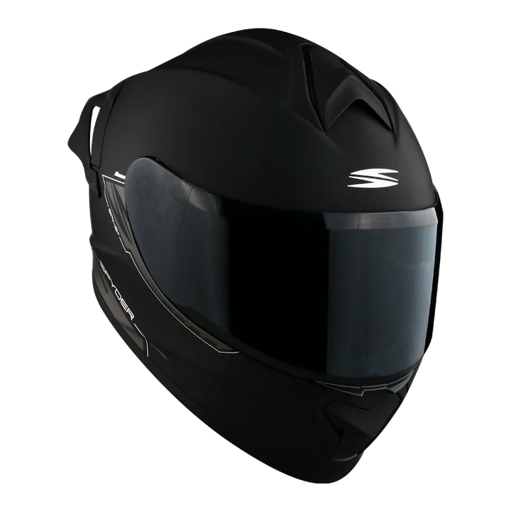 Spyder Spike 2.0 Matt Black Full Face Motorcycle Helmet | Moto World Nepal