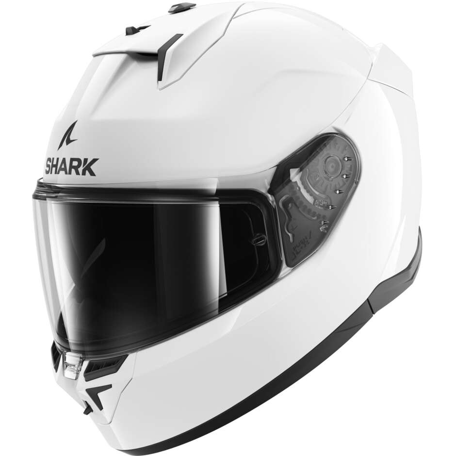 Shark D-Skwal 3 Blank White WHU Full Face Motorcycle Helmet | Moto ...