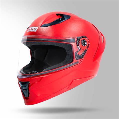 Studds Raider Super Cherry Red With Spoiler Full Face Motorcycle Helmet ...