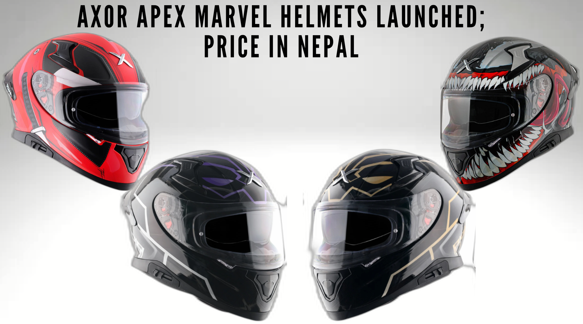 Axor Apex Marvel Helmets Launched; Price In Nepal | Moto World Nepal