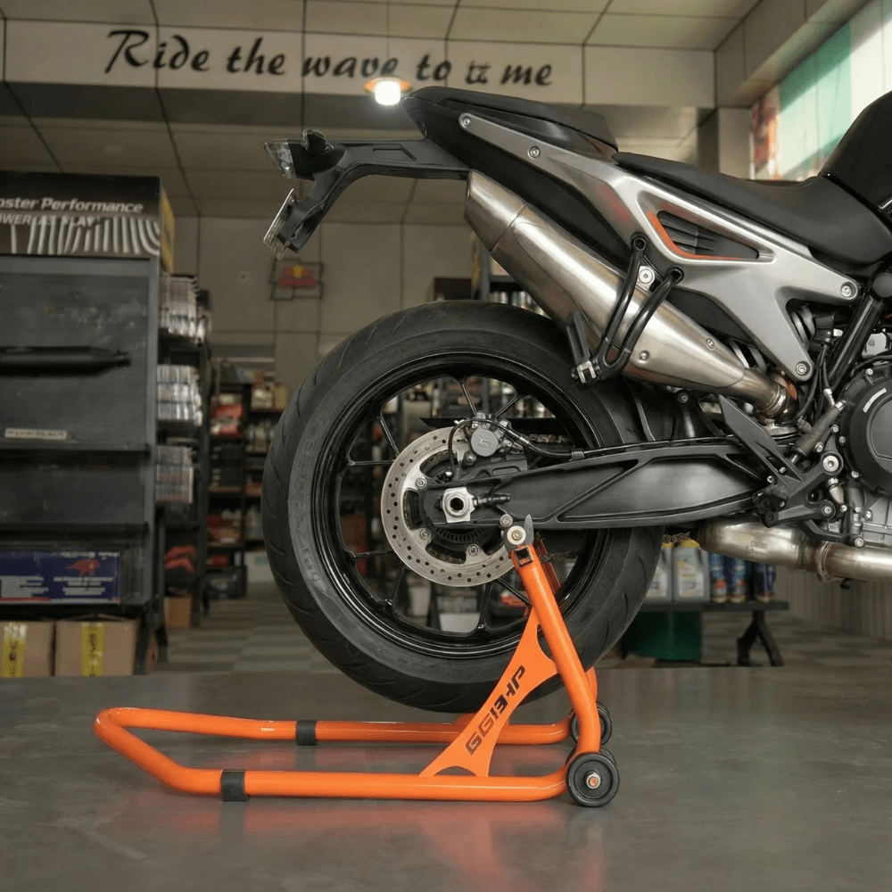 66BHP Paddock Stand Orange | Moto World Nepal